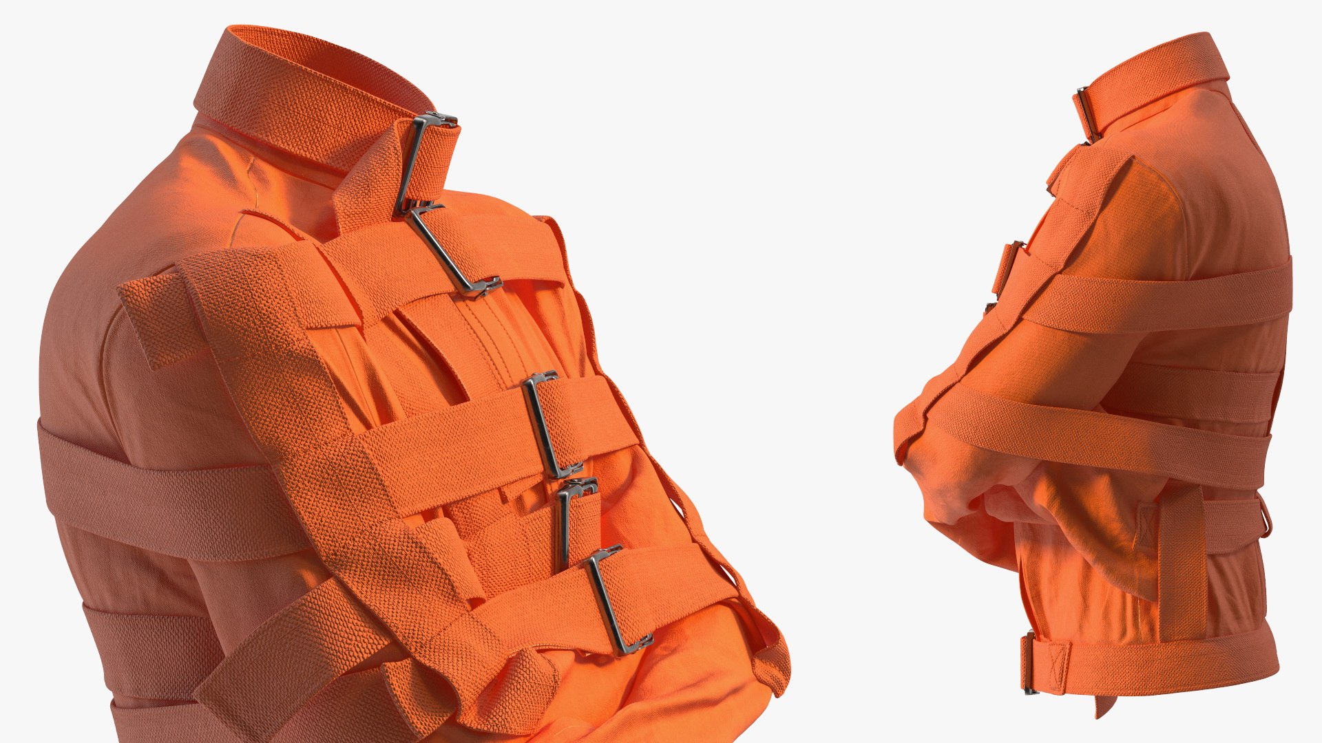 Straitjacket Restraint Outfit Orange 3D Model - TurboSquid 2291255