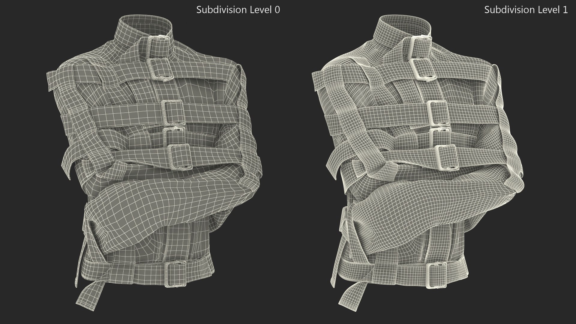 Straitjacket Restraint Outfit Orange 3D Model - TurboSquid 2291255