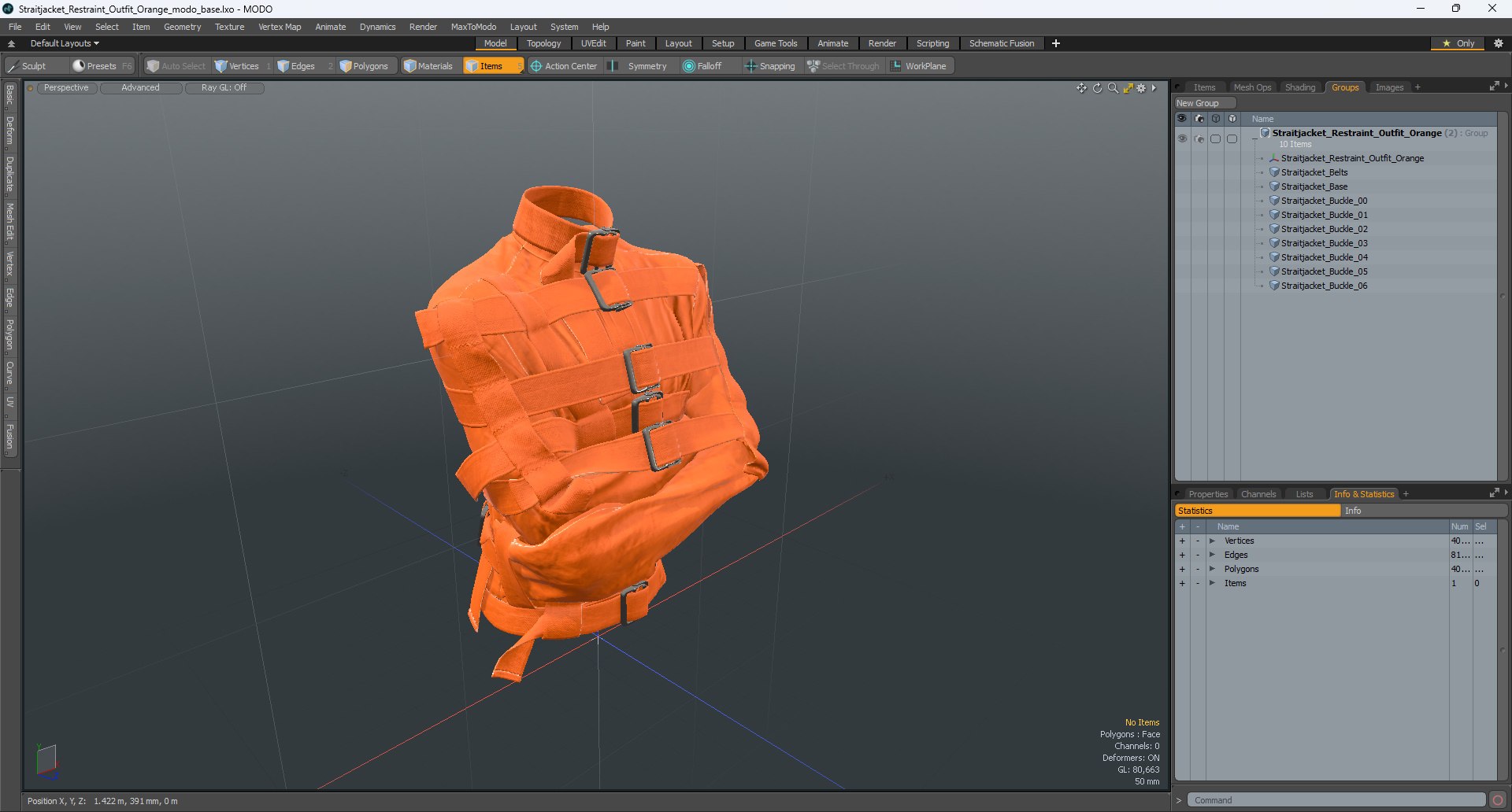 Straitjacket Restraint Outfit Orange 3D Model - TurboSquid 2291255