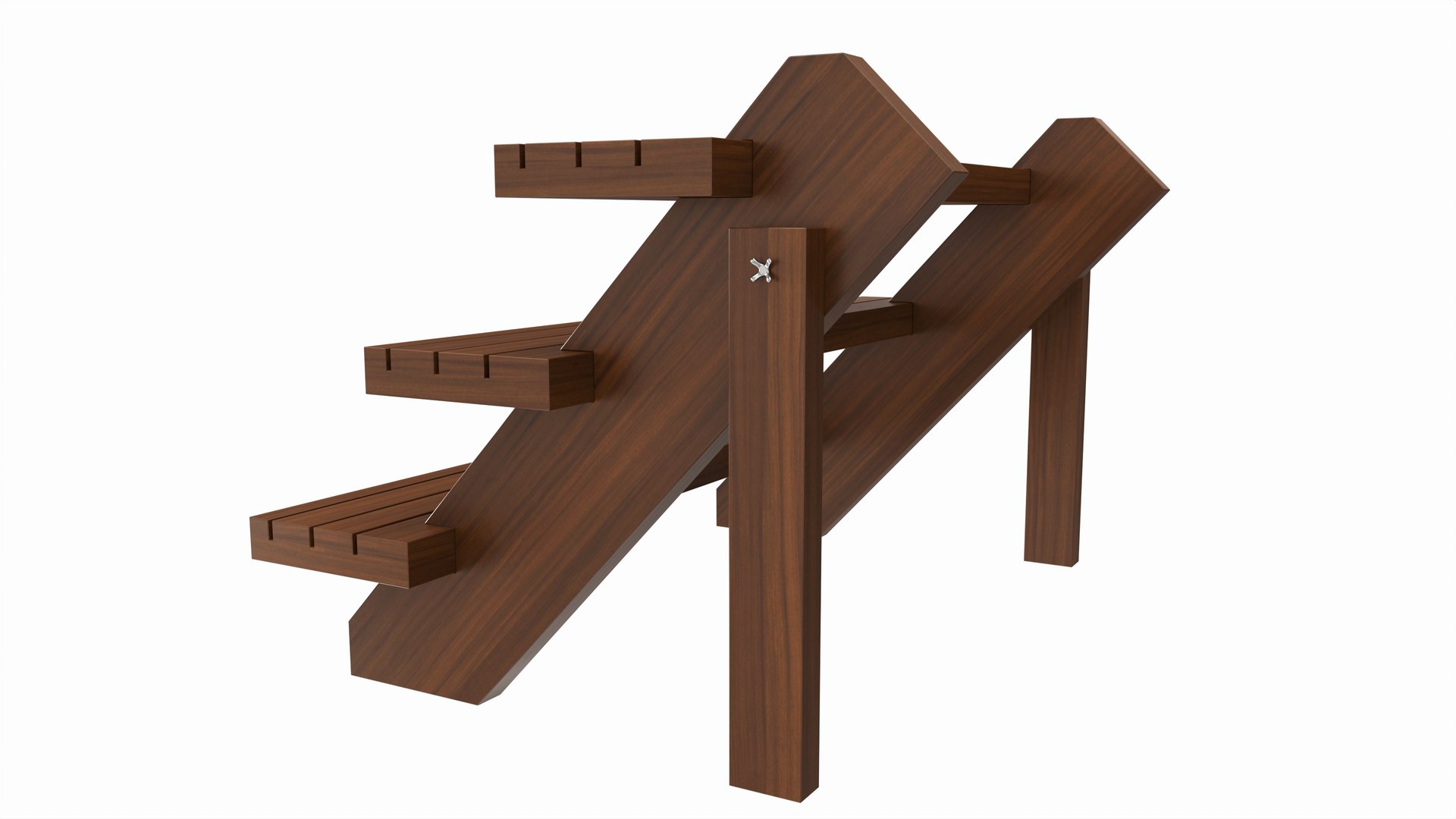 Store Wooden Display Stand 3-tier 3D Model - TurboSquid 2188007