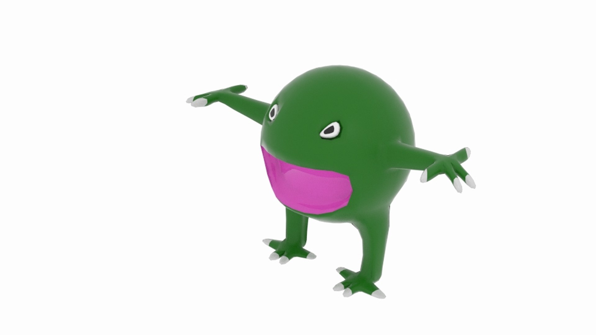 3d Model Of Sphere Space Monster