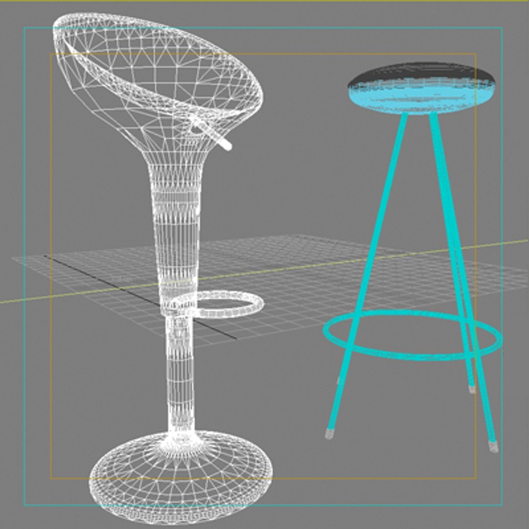 3ds Max Stools Bombo Ovni