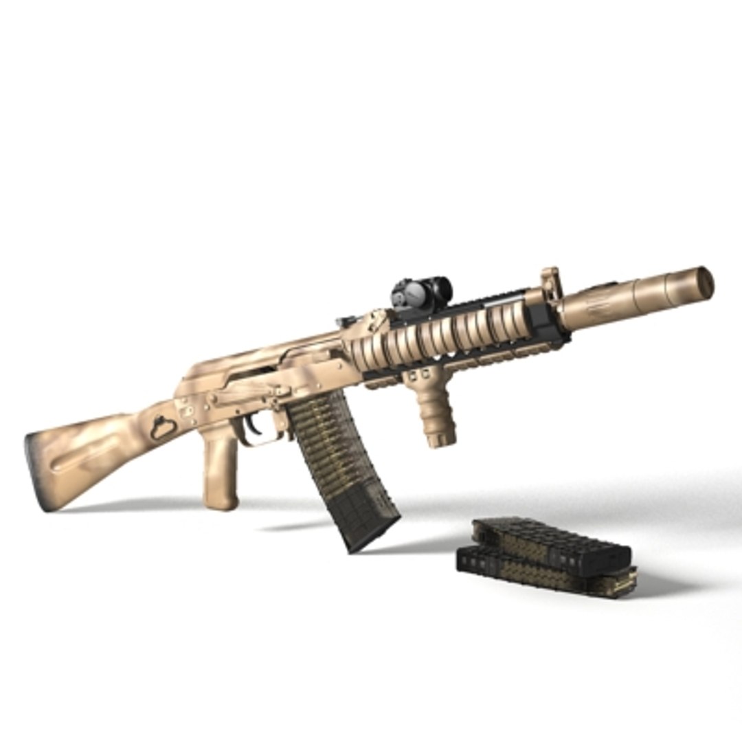 3d Ak Rifle Custom Assault Model