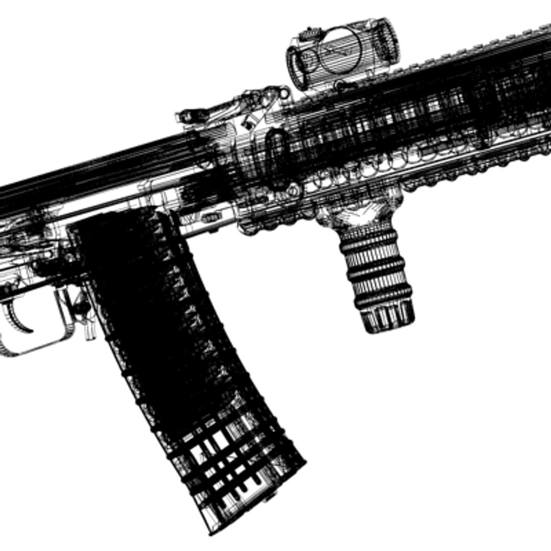 3d Ak Rifle Custom Assault Model