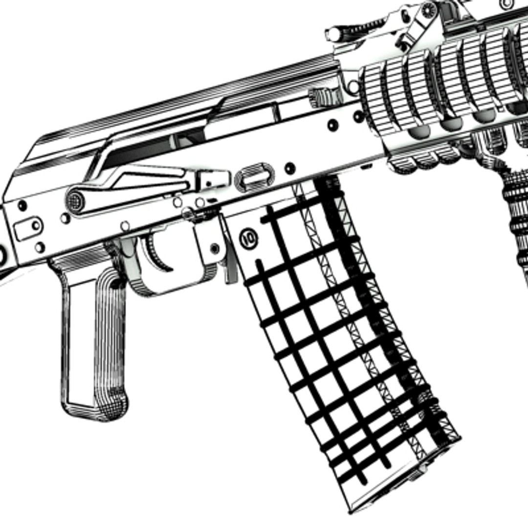 3d Ak Rifle Custom Assault Model