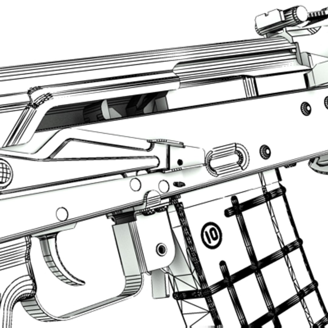 3d Ak Rifle Custom Assault Model
