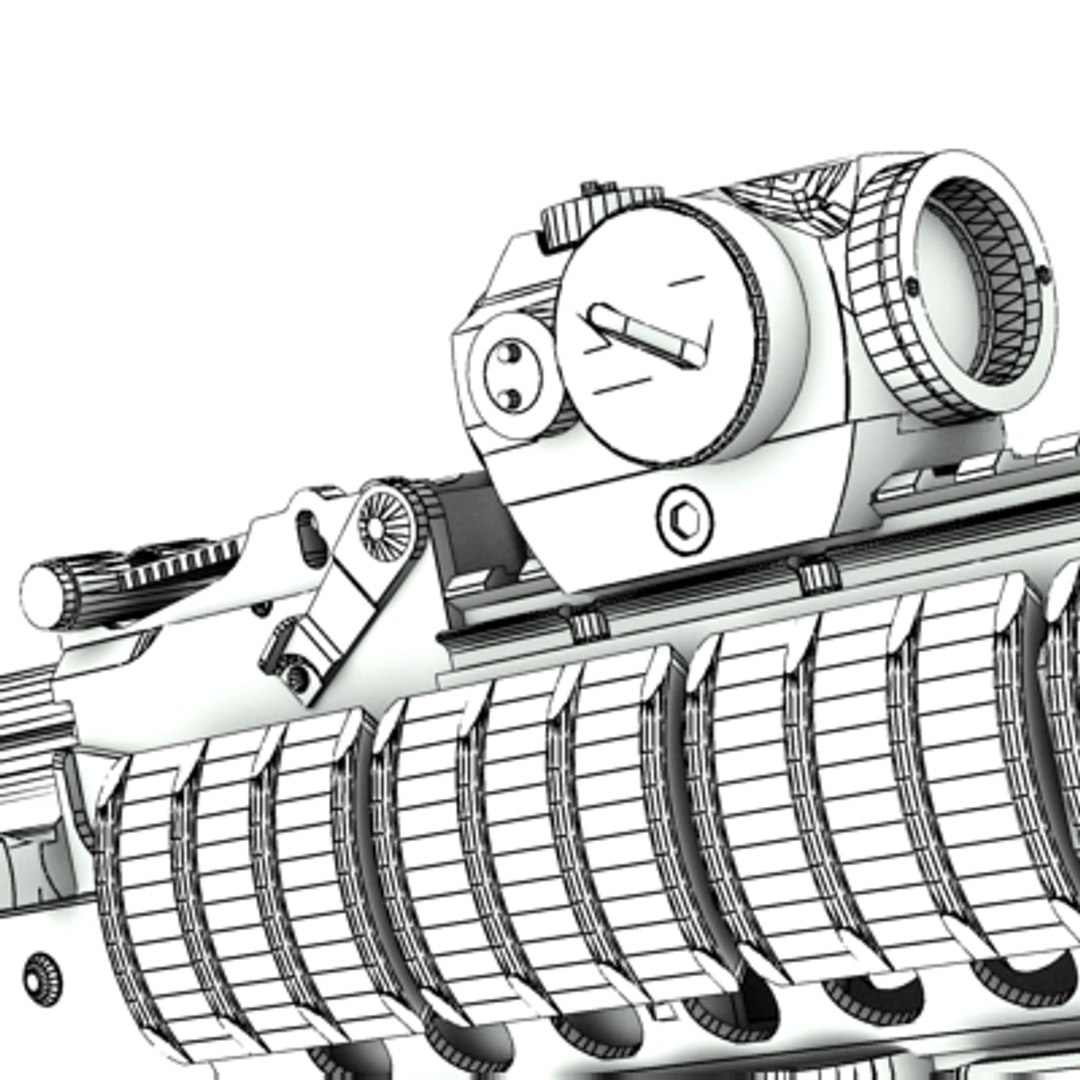 3d Ak Rifle Custom Assault Model