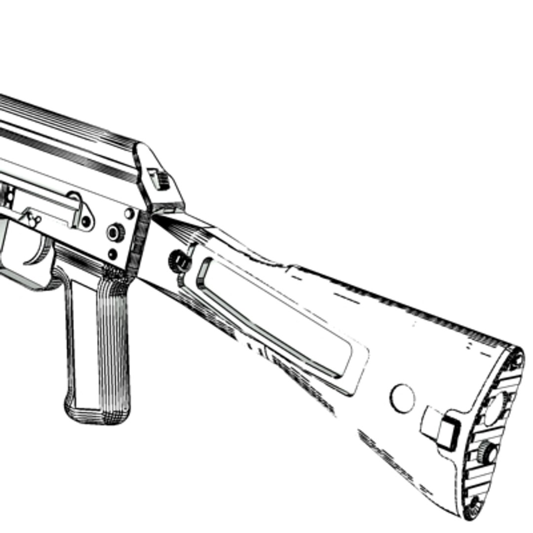 3d Ak Rifle Custom Assault Model
