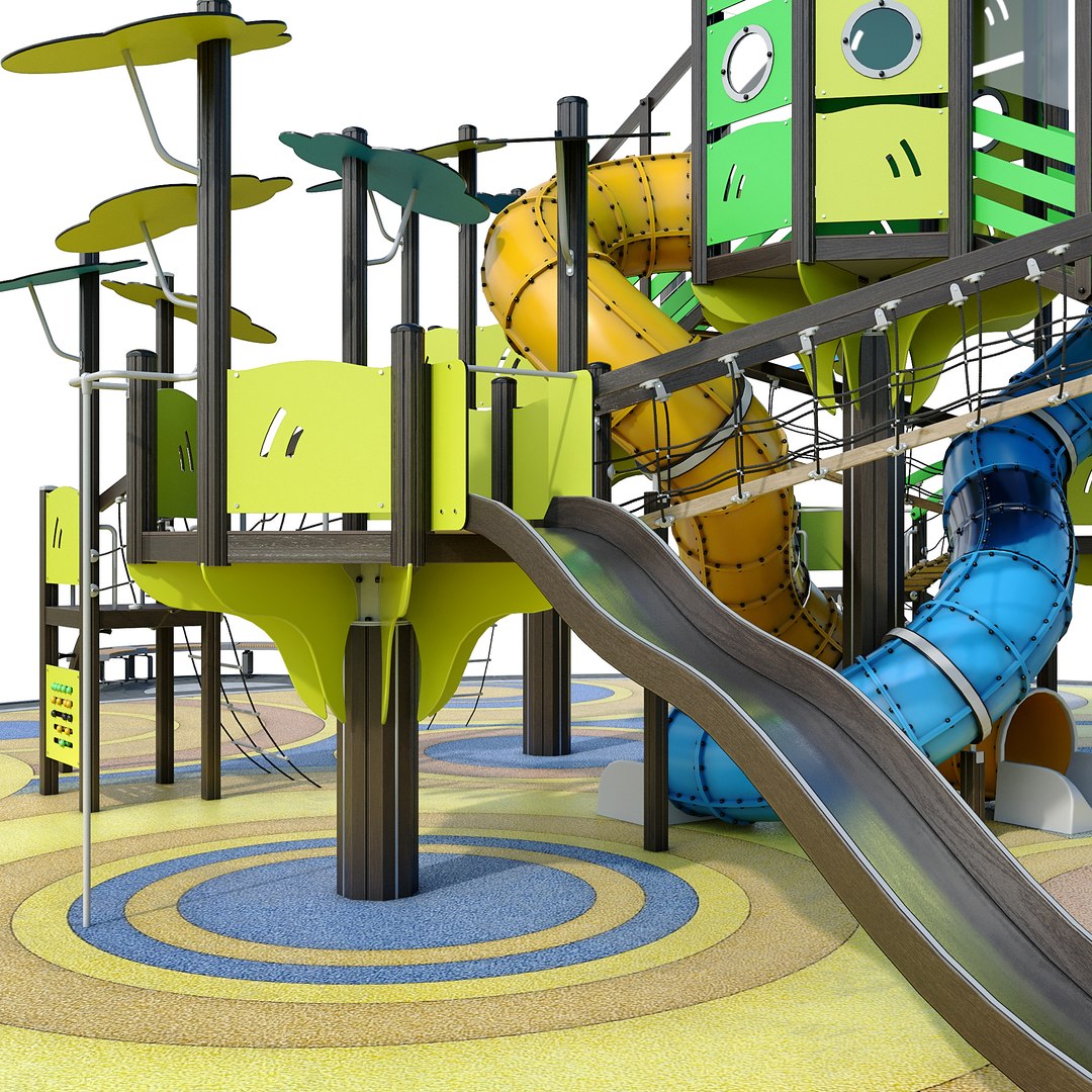 Large Children Playground Complex 3D Model - TurboSquid 1714709