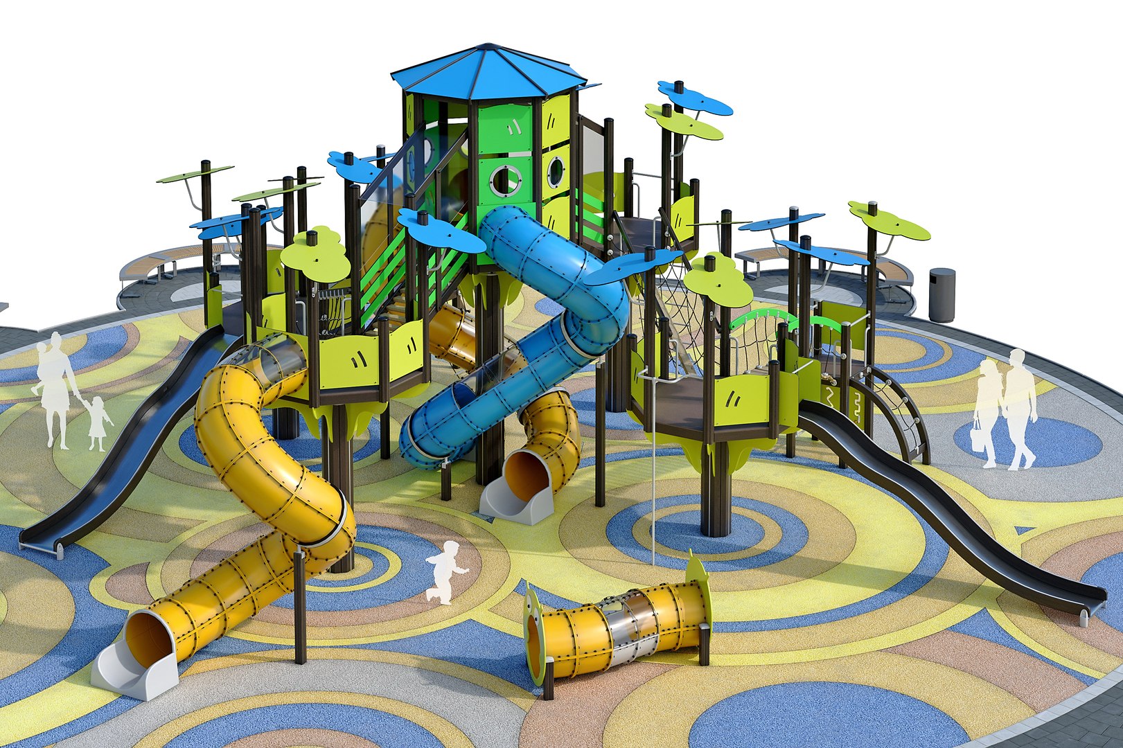 Large Children Playground Complex 3D Model - TurboSquid 1714709