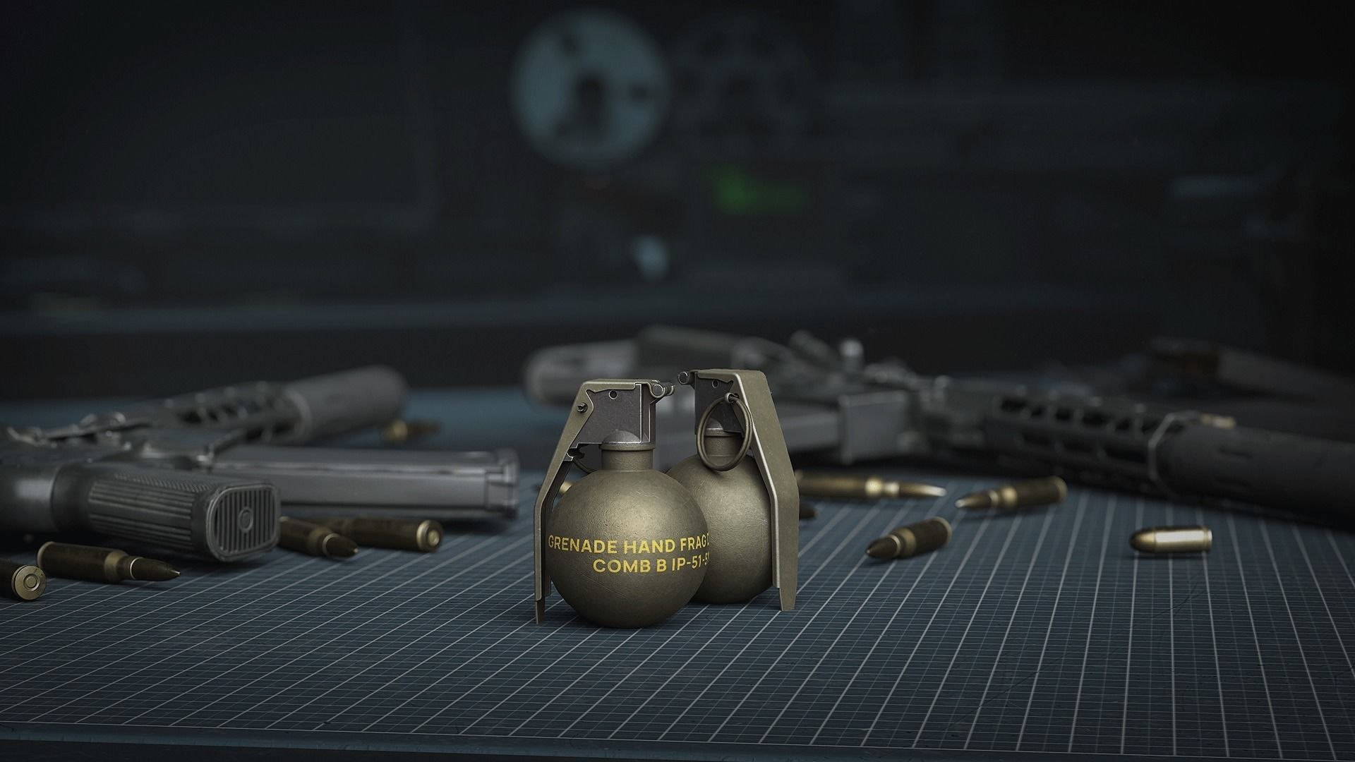 3D Game Ready M67 Frag Grenade - Army Skin VR AR low-poly model ...