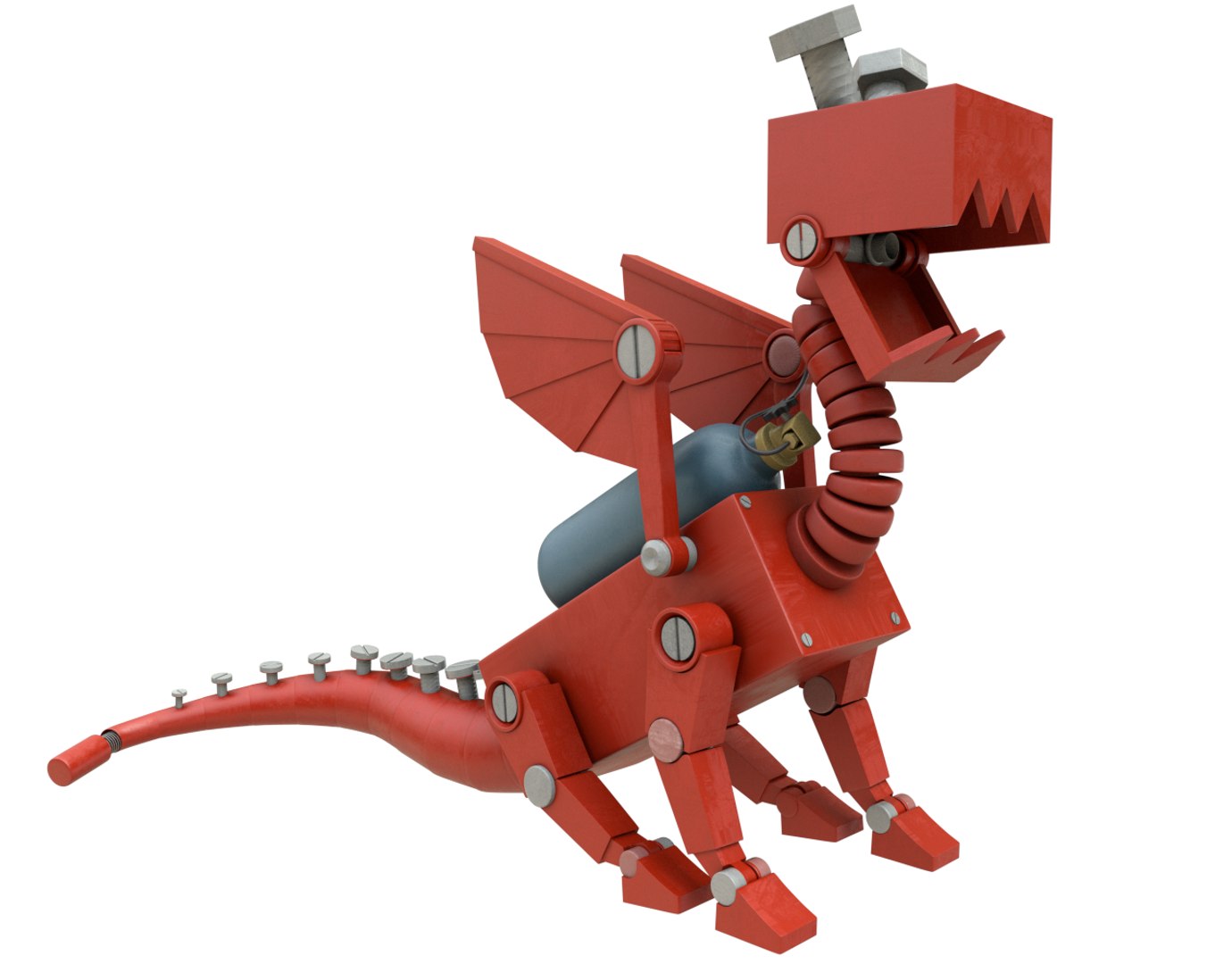 Mech dragon creature model - TurboSquid 1242039