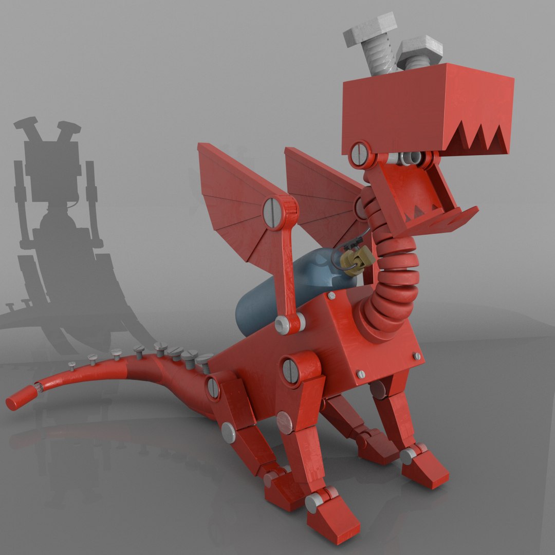 Mech dragon creature model - TurboSquid 1242039