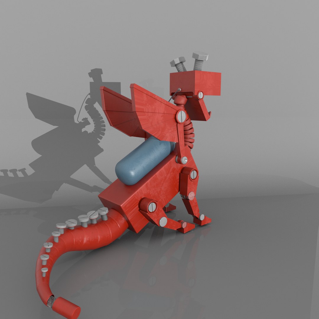 Mech dragon creature model - TurboSquid 1242039