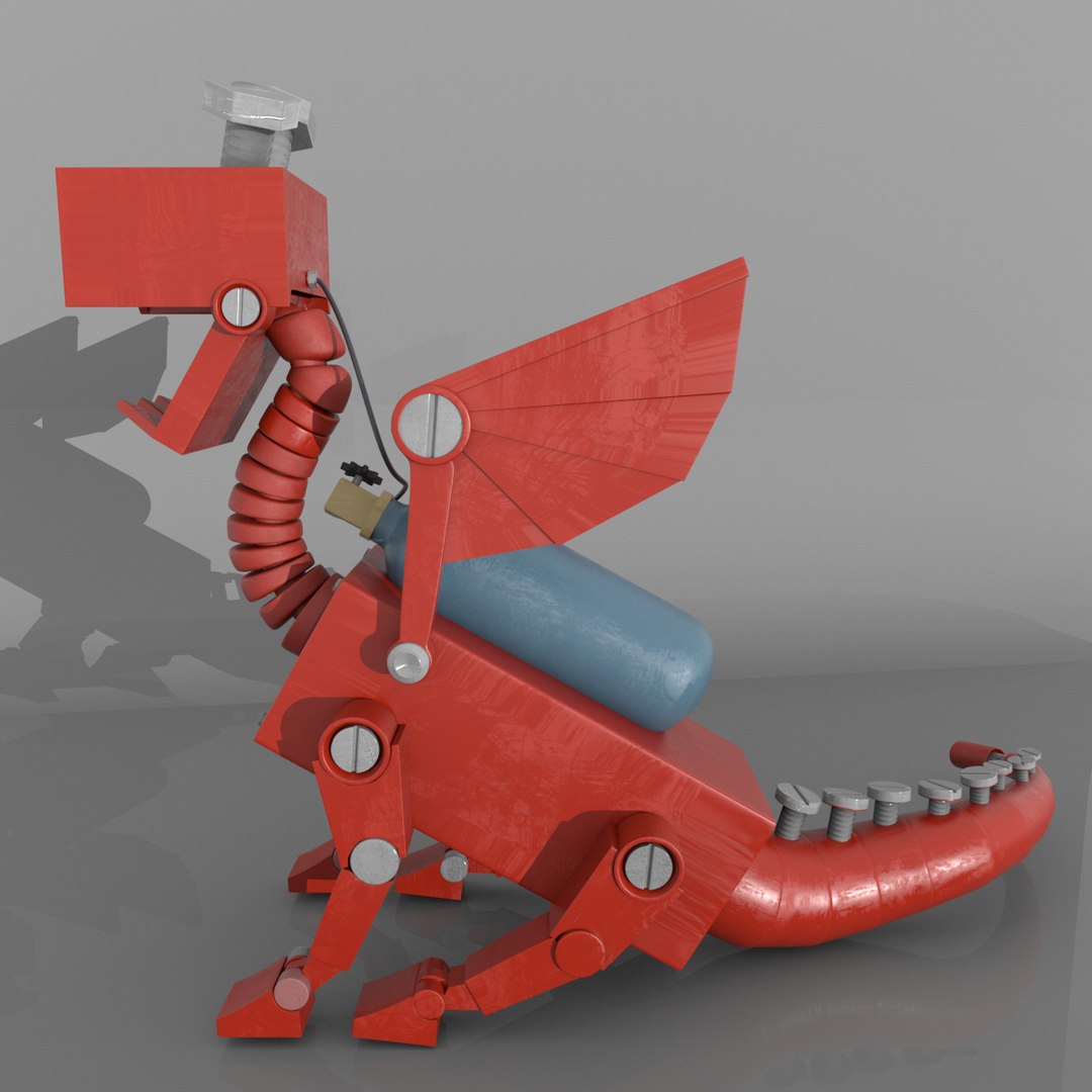 Mech dragon creature model - TurboSquid 1242039
