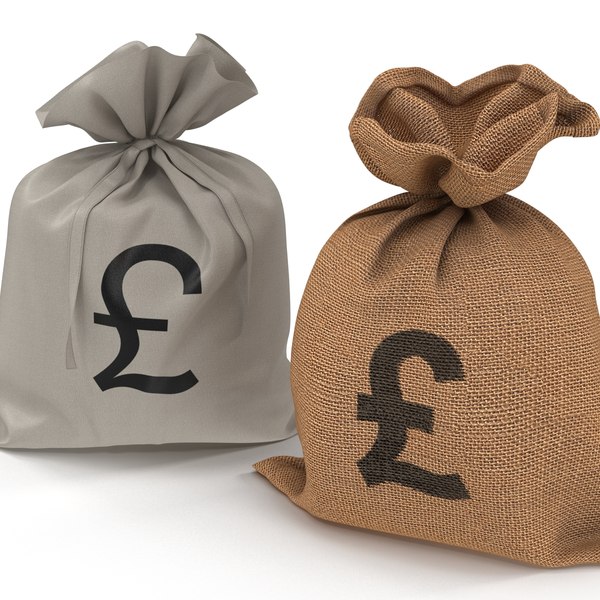 3d pound money bags model