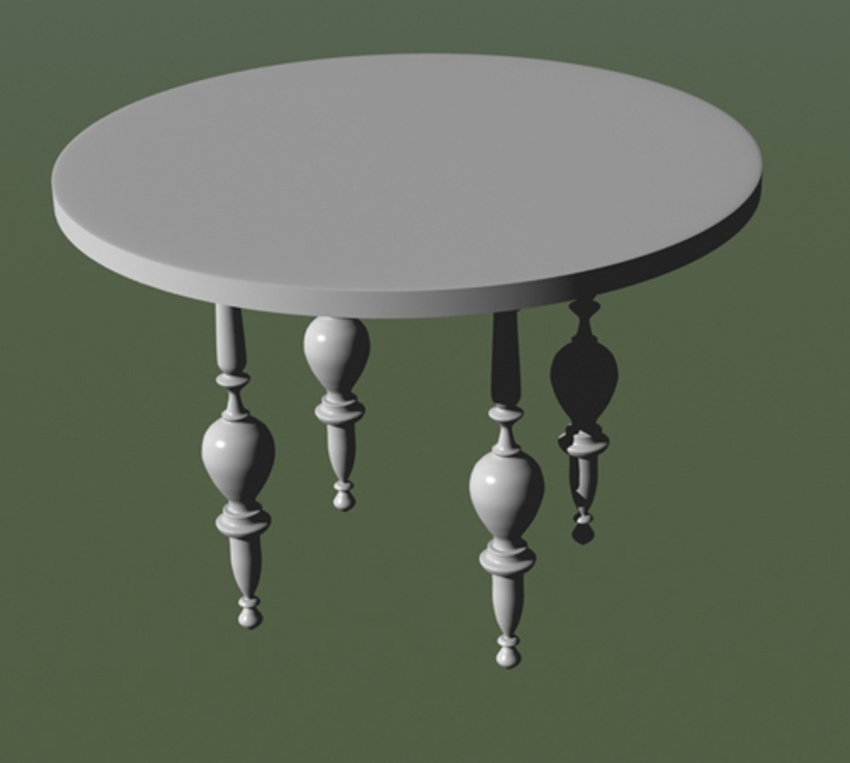 3d Model Antique Rotary Table