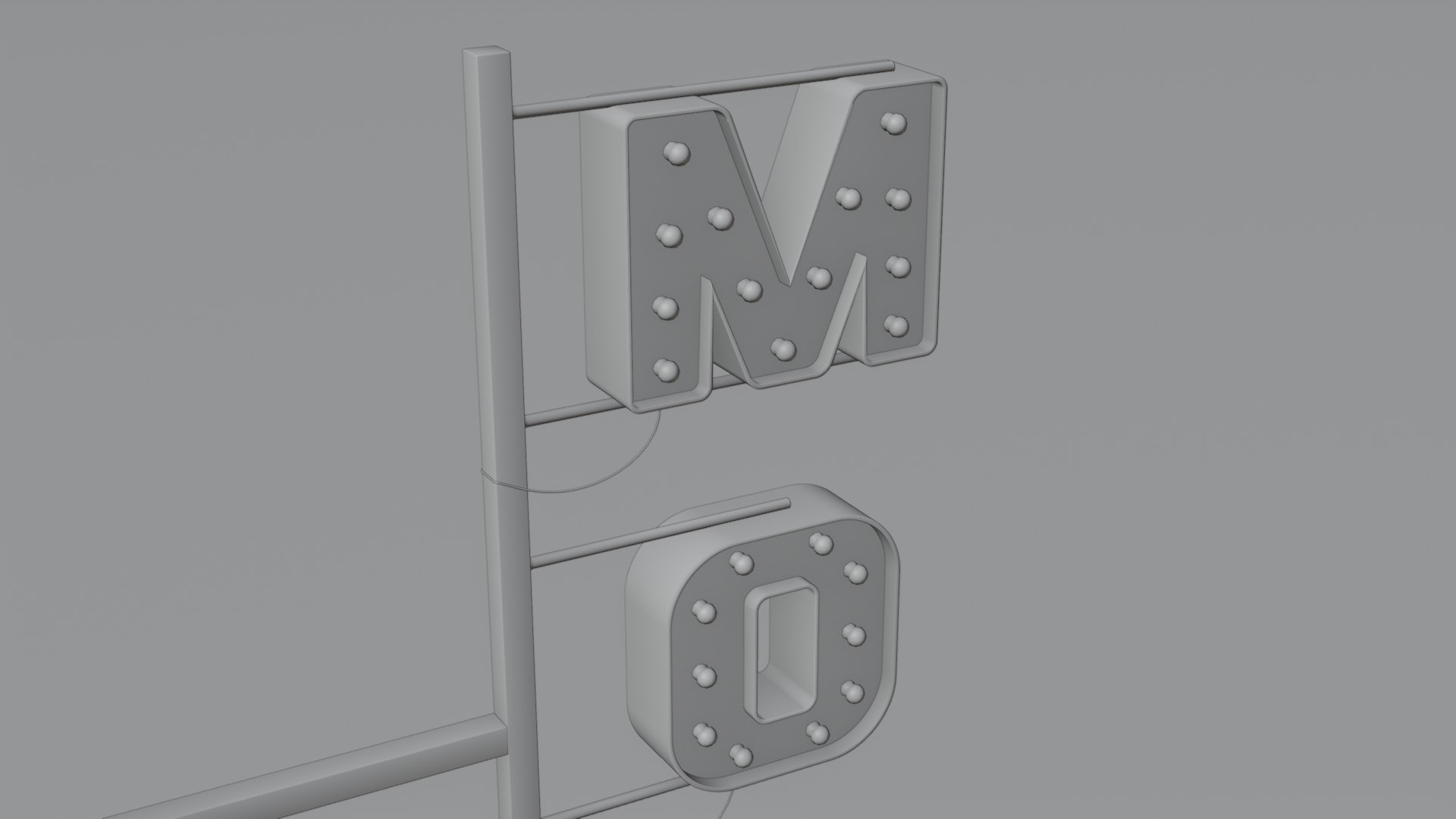 Retro Motel Sign With 4K Textures 3D - TurboSquid 1958090