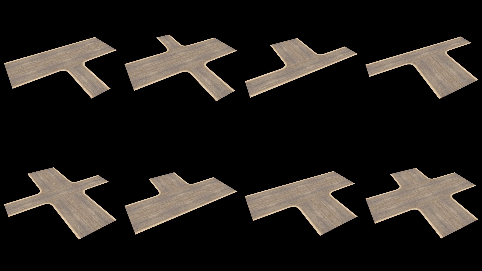 3D Sand Roads Pack Low Poly Model - TurboSquid 1824024