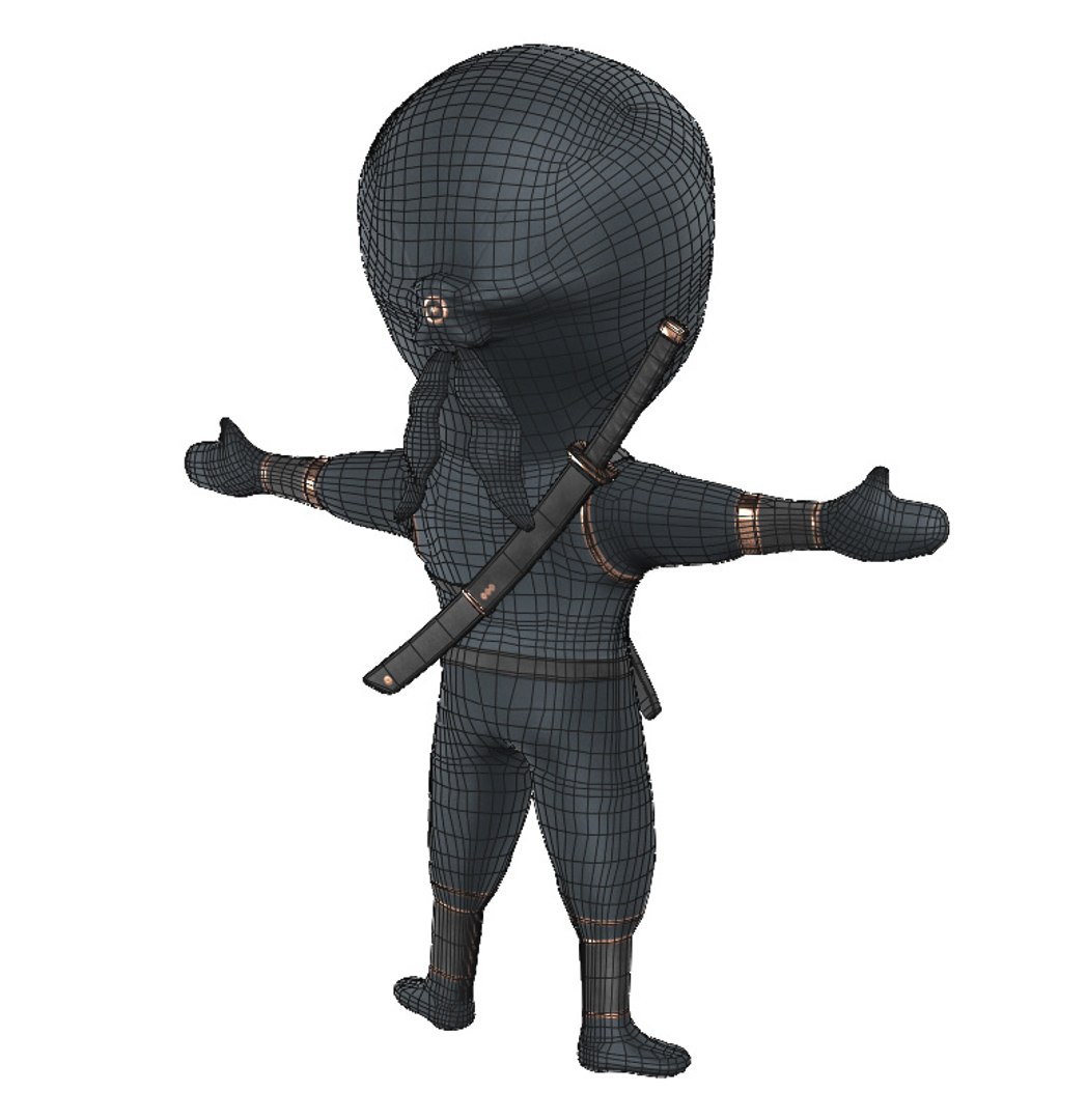 Stylized Ninja Warrior Character 3D Model - TurboSquid 1527645