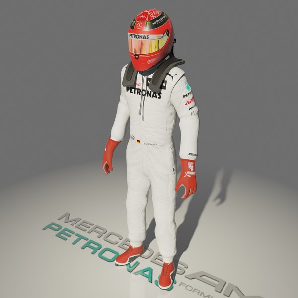 formula driver lewis hamilton 3d model
