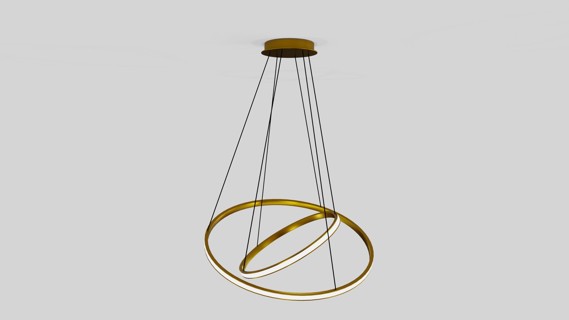 Modern Double Ring Hanging Lights Model - TurboSquid 1870086