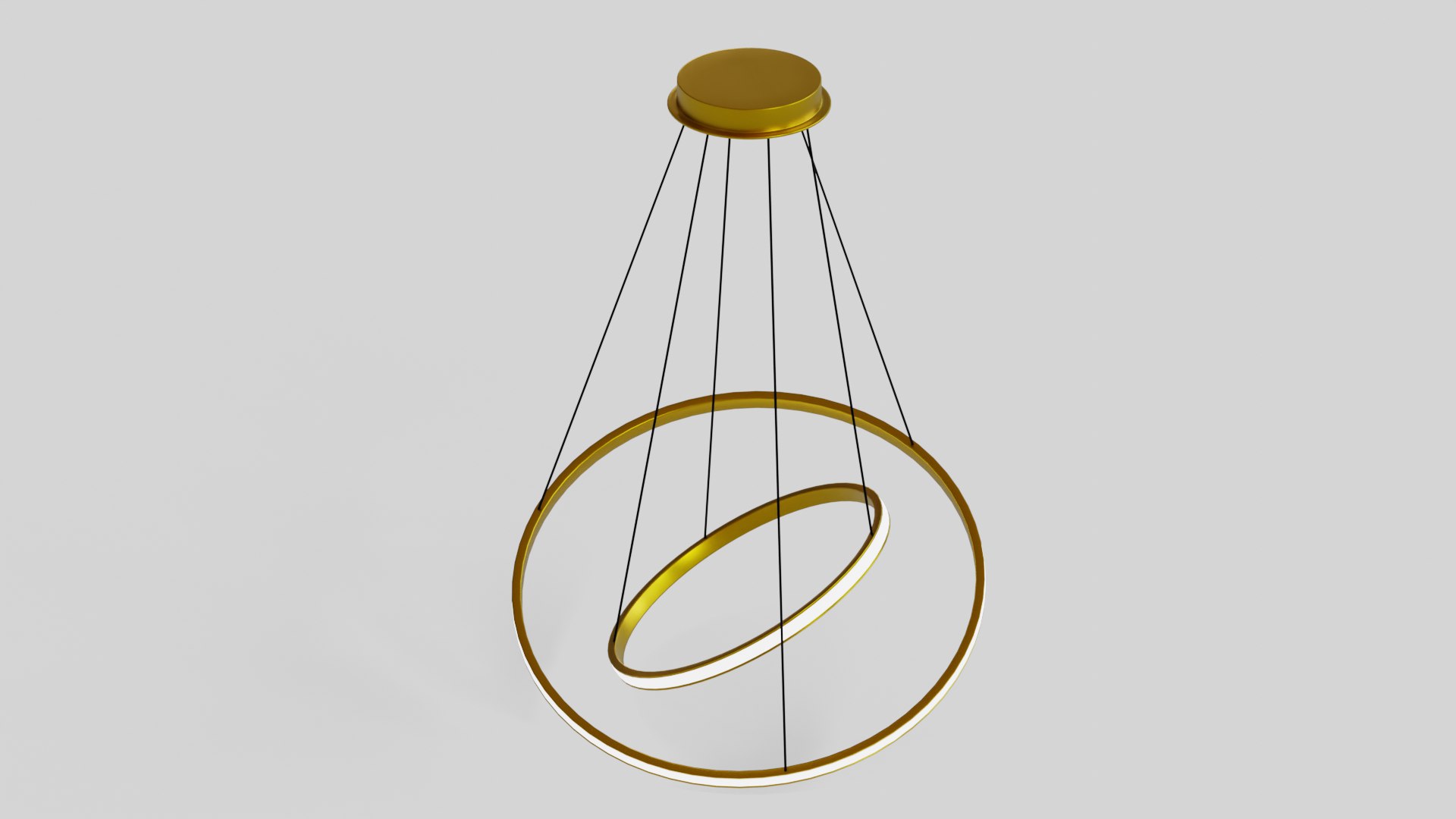 Modern Double Ring Hanging Lights Model - TurboSquid 1870086