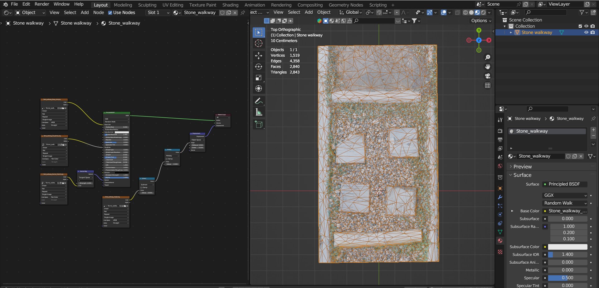 Stone Walkway Model - TurboSquid 2017711
