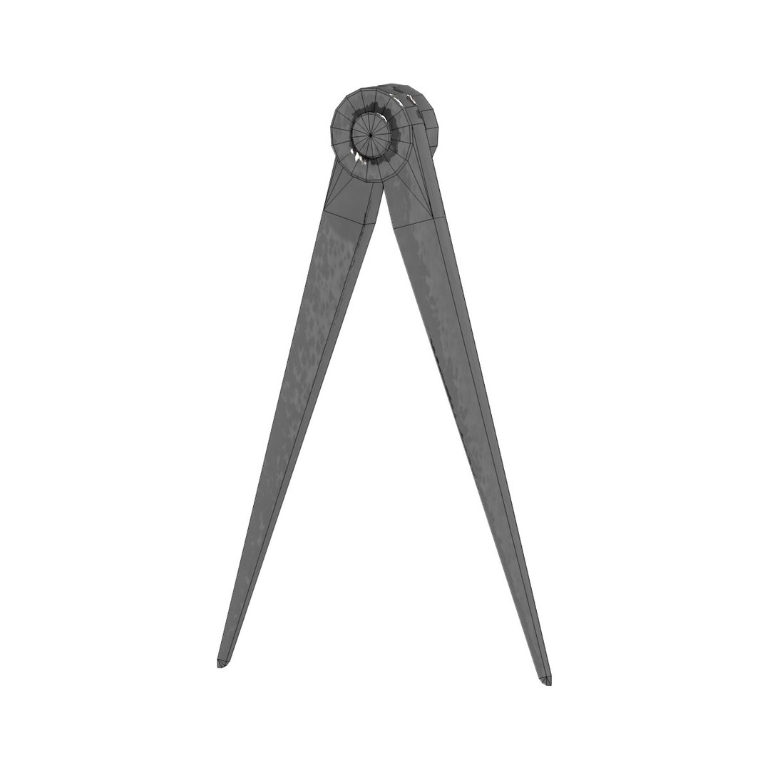 Pair Compasses 3d Model