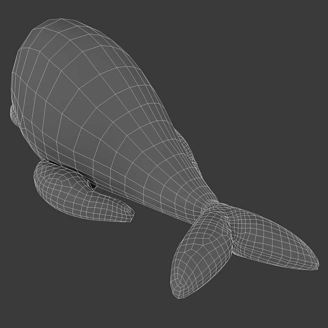 c4d whale toy