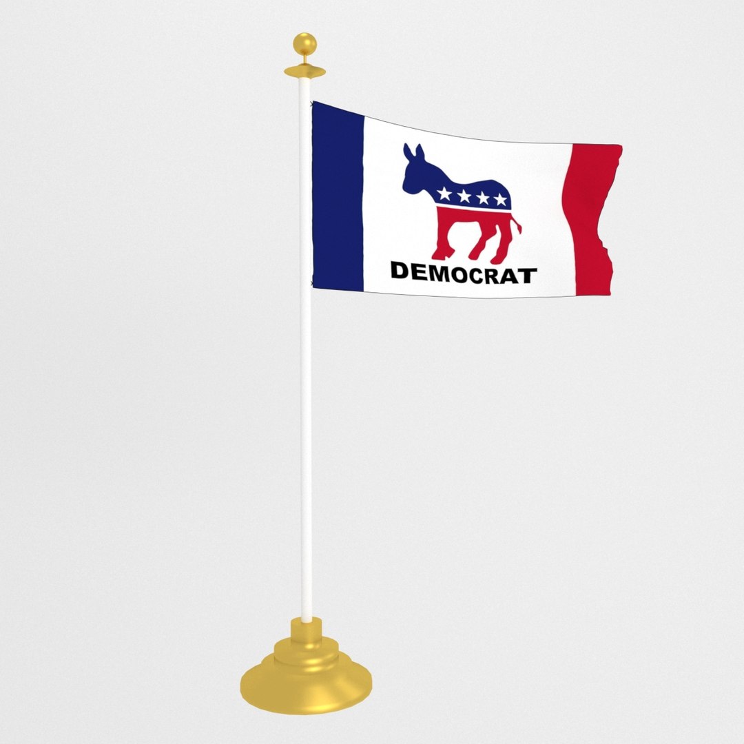 3D Democratic Party Flag Model - TurboSquid 1595567