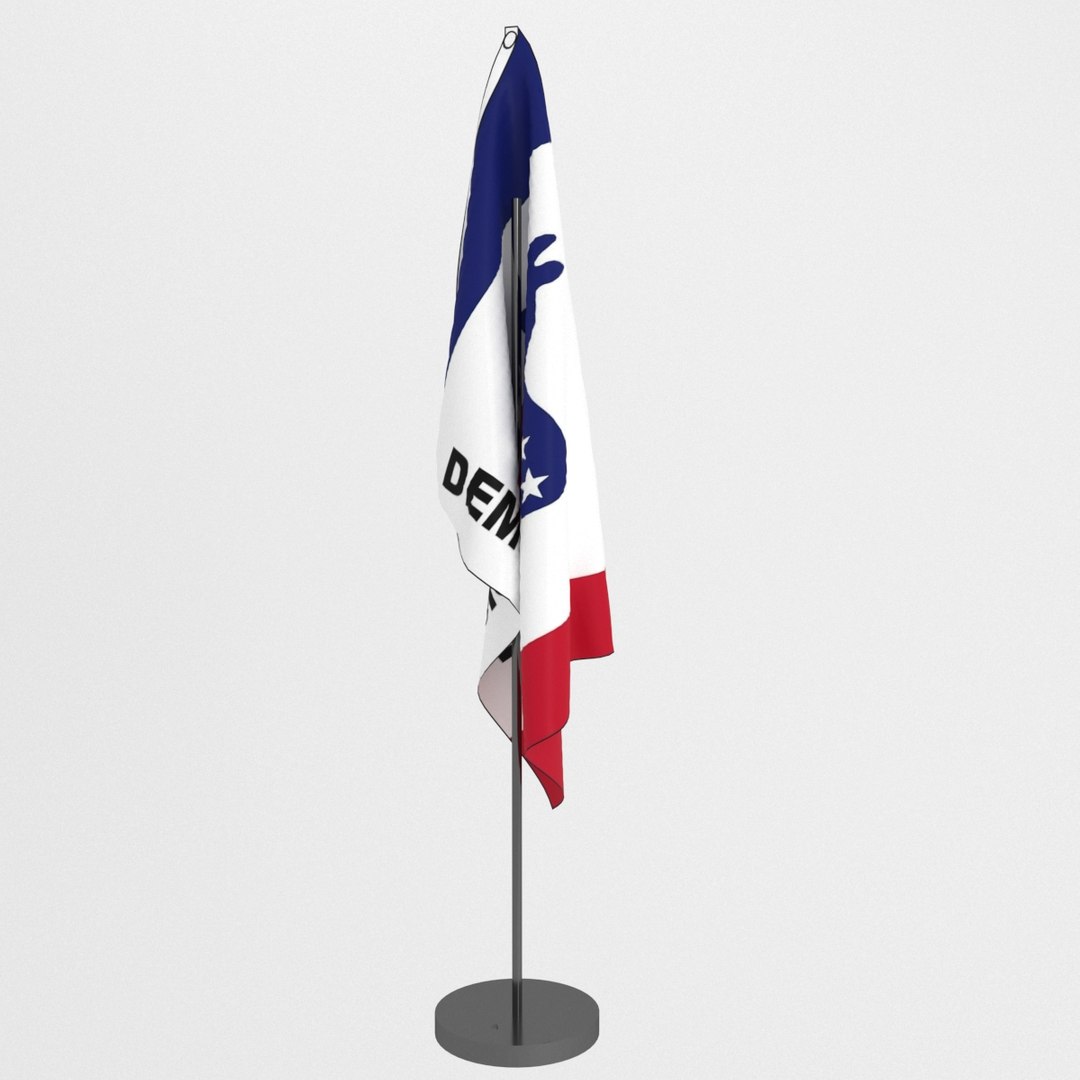 3D Democratic Party Flag Model - TurboSquid 1595567