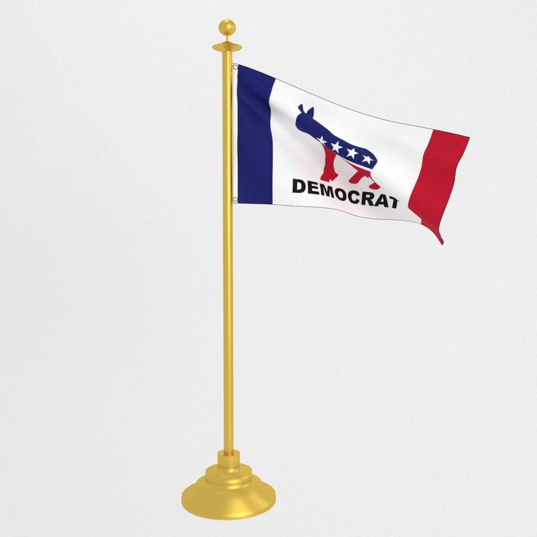 3D Democratic Party Flag Model - TurboSquid 1595567