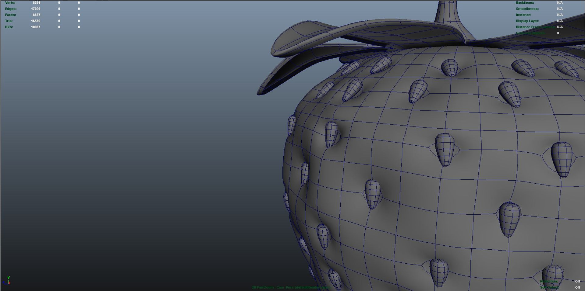 strawberry berry 3d model