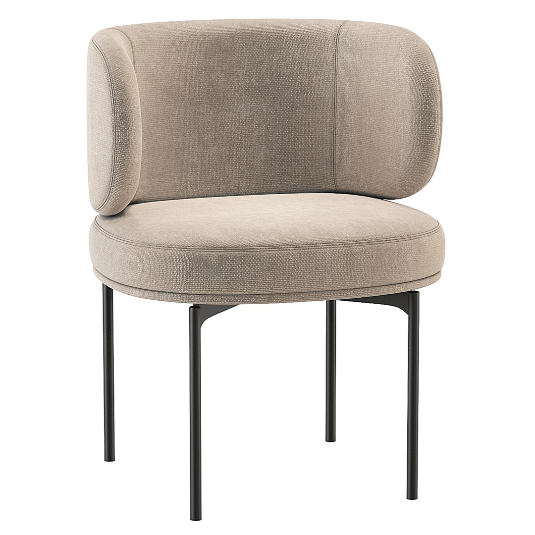 3D Akiko Dining Chair Gallotti and Radice model - TurboSquid 1805278