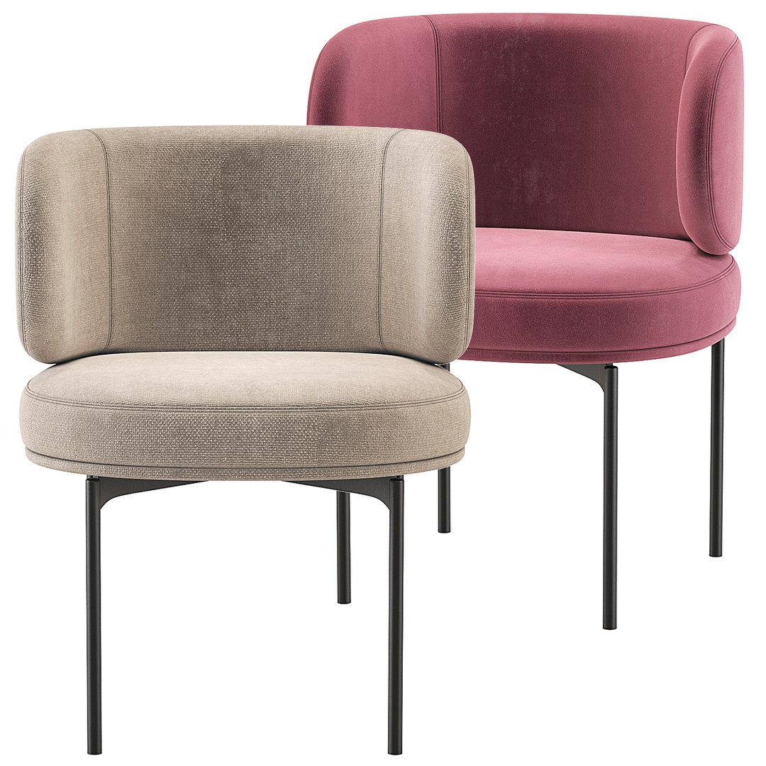 3D Akiko Dining Chair Gallotti and Radice model - TurboSquid 1805278