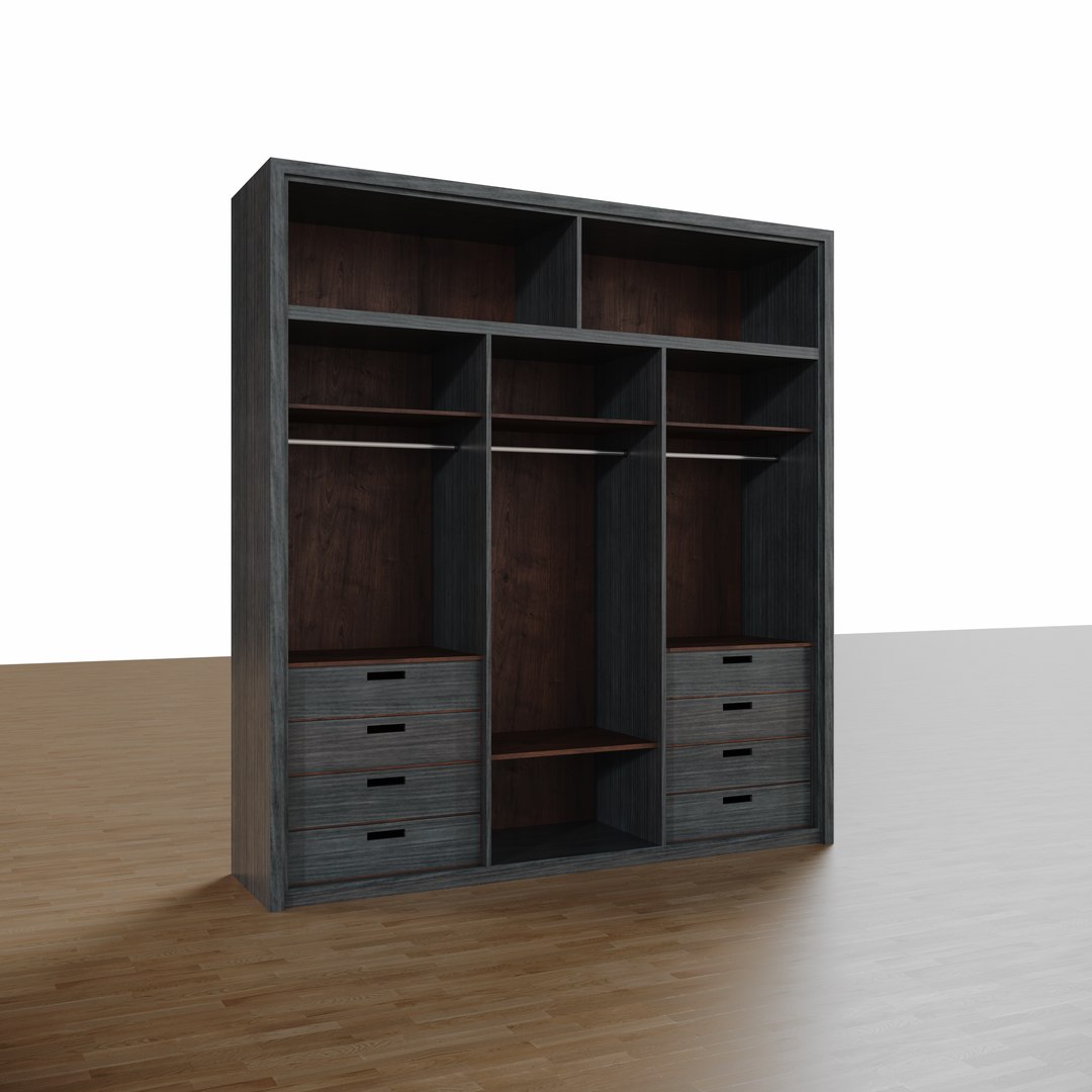 Free Minimalist Wardrobe Closet - PBR Textures - Game Ready Model ...