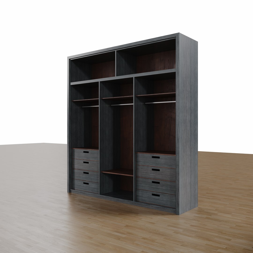 Free Minimalist Wardrobe Closet - PBR Textures - Game Ready Model ...