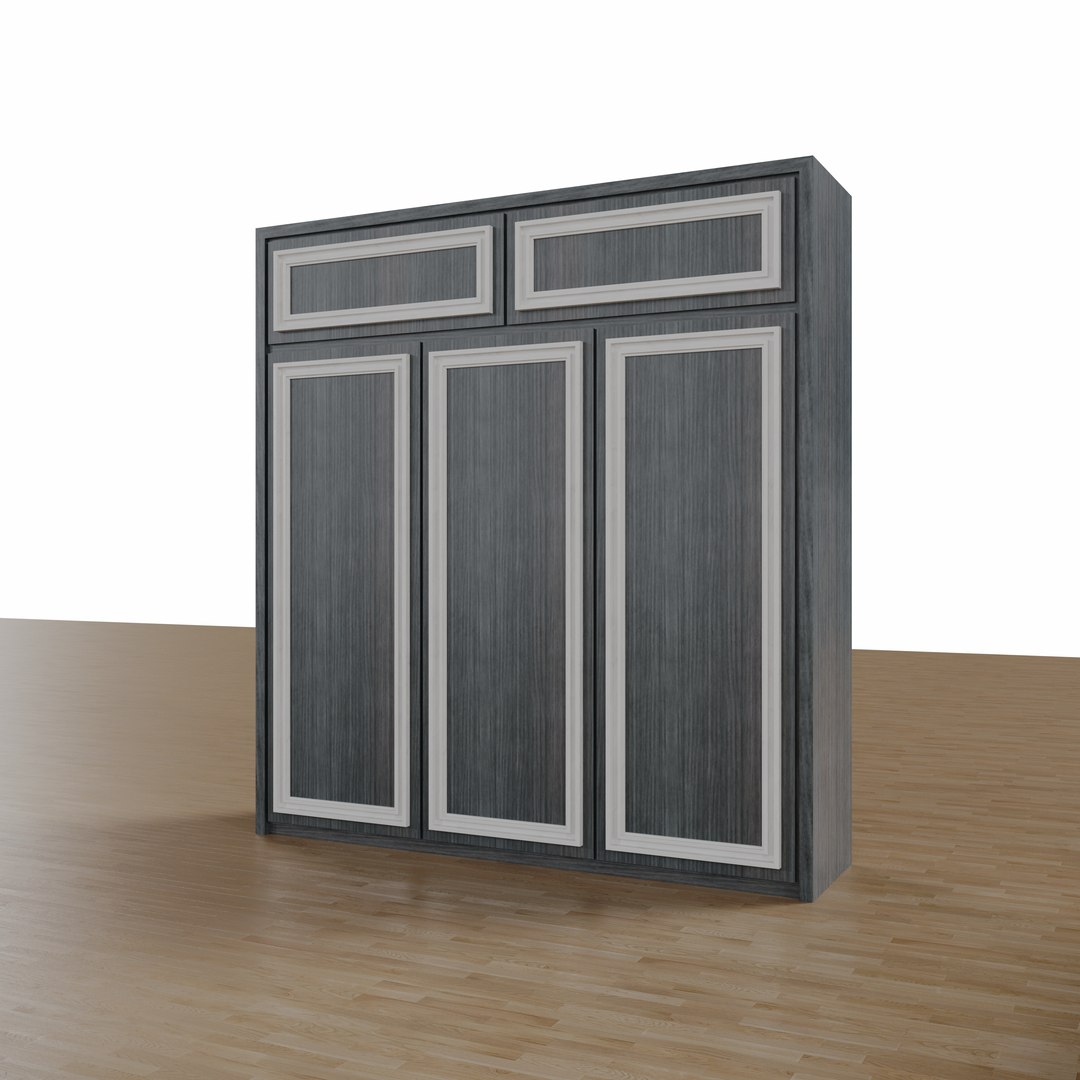 Free Minimalist Wardrobe Closet - PBR Textures - Game Ready Model ...