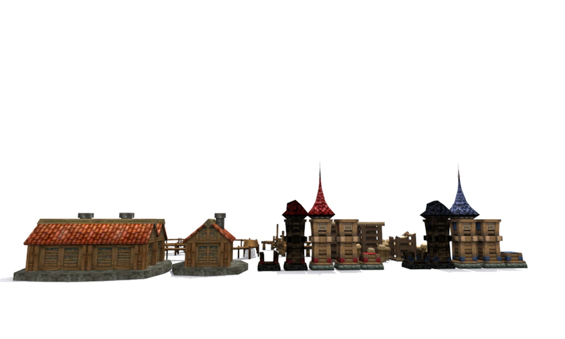 Free Wooden Environment 3d Model