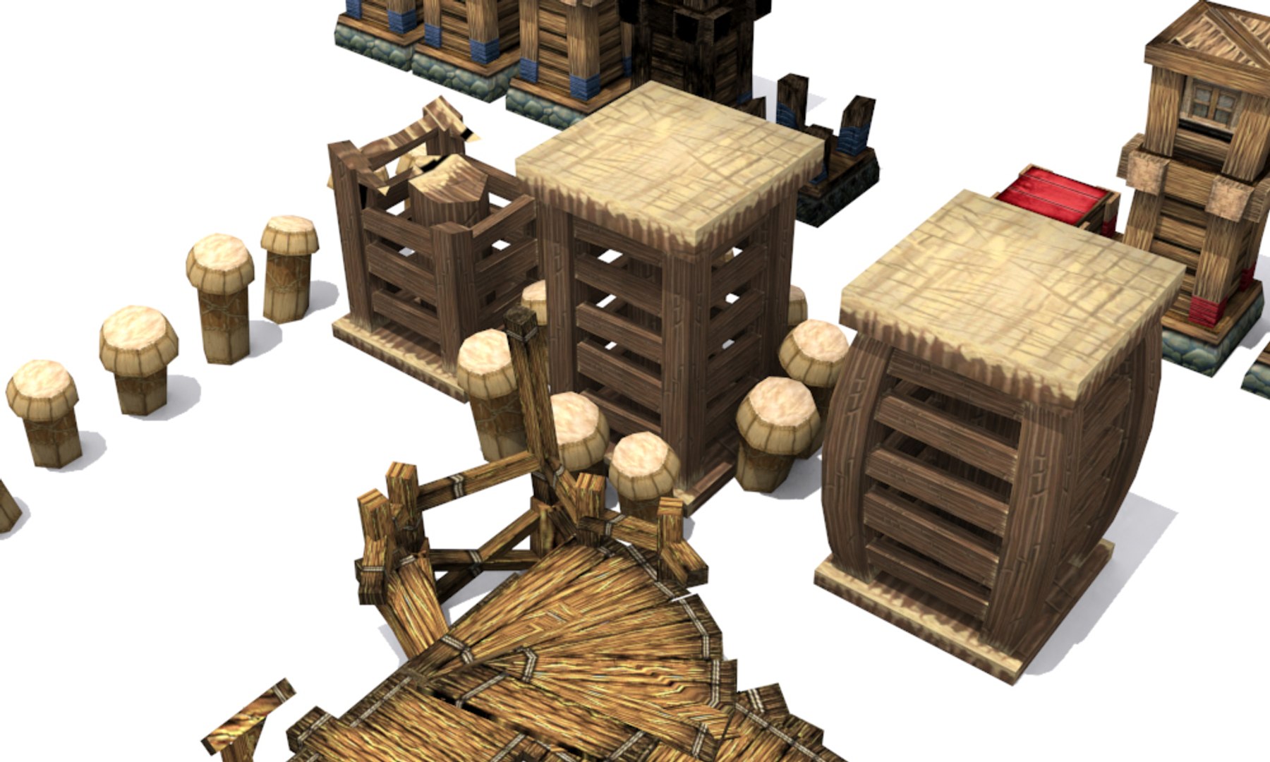 Free Wooden Environment 3d Model