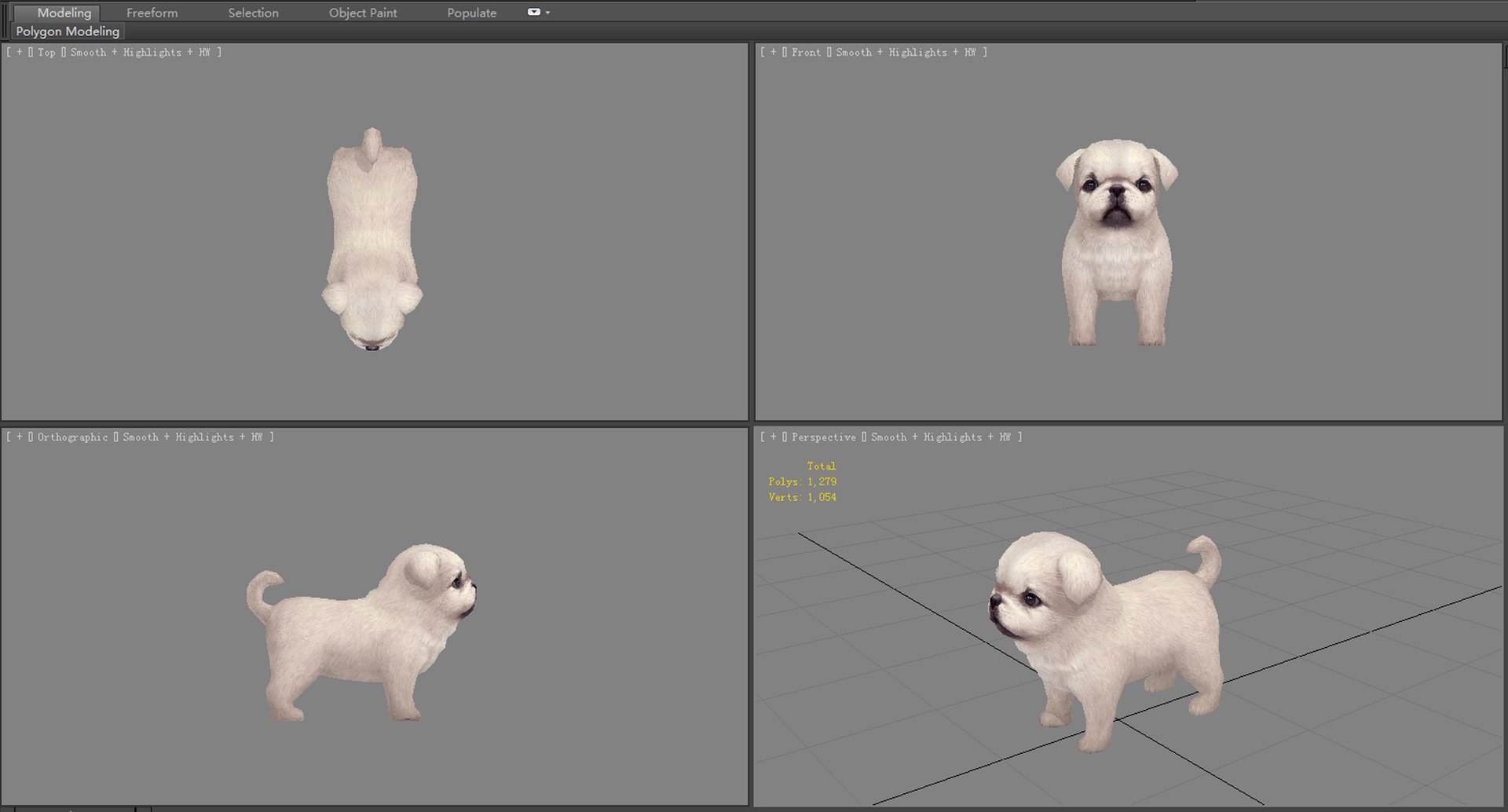 Cartoon Pet Puppy - White Paco - Baby Dog Model - TurboSquid 1717792
