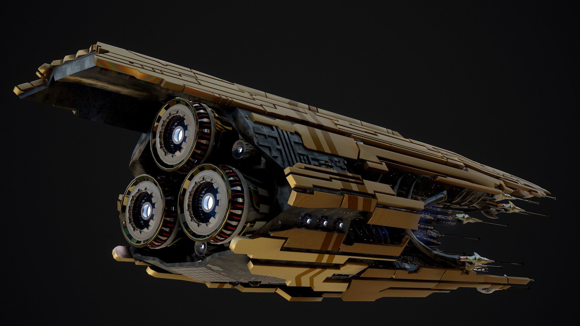Capital Spaceship Sci-fi Model - TurboSquid 1659191