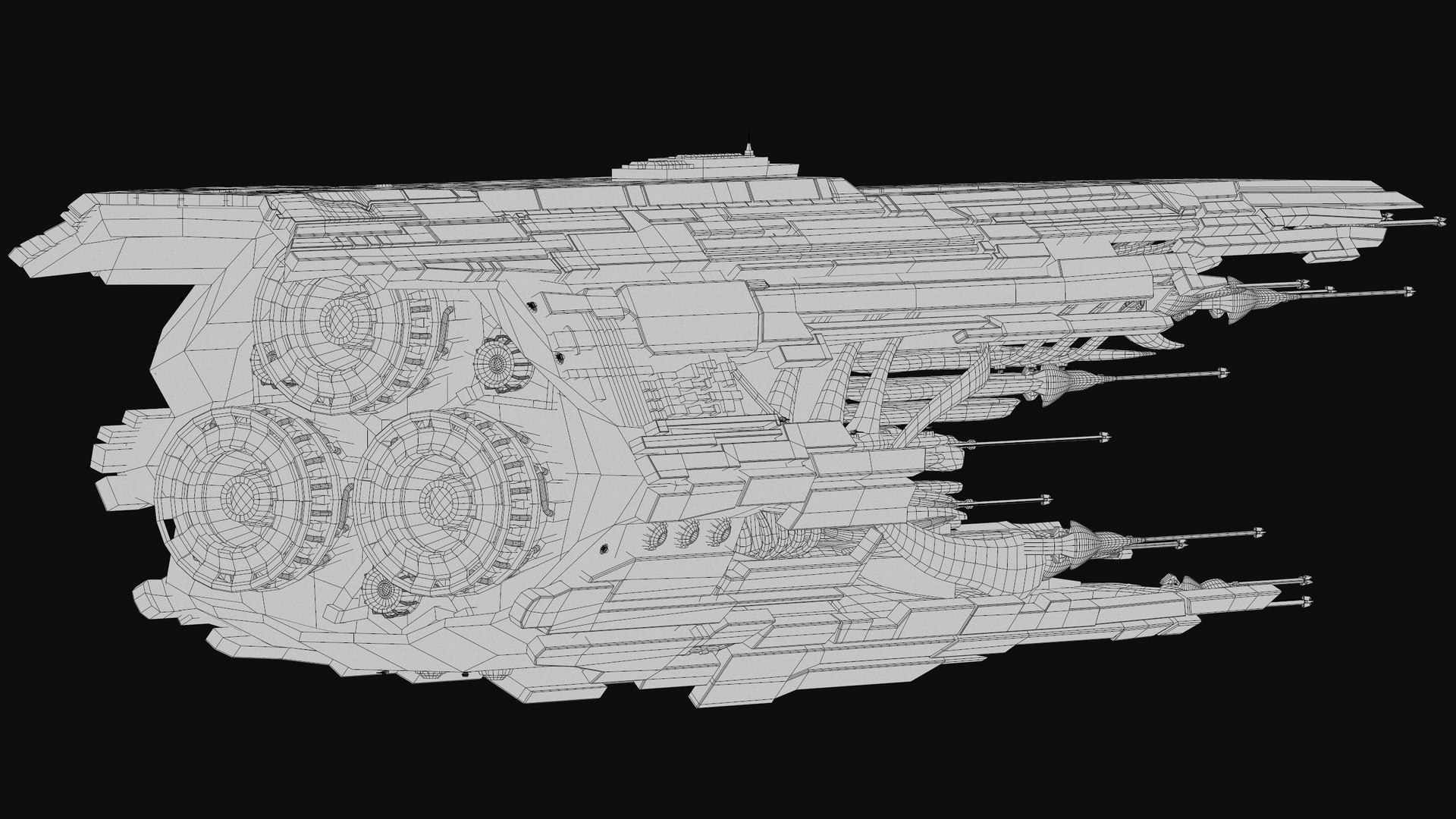 Capital Spaceship Sci-fi Model - TurboSquid 1659191