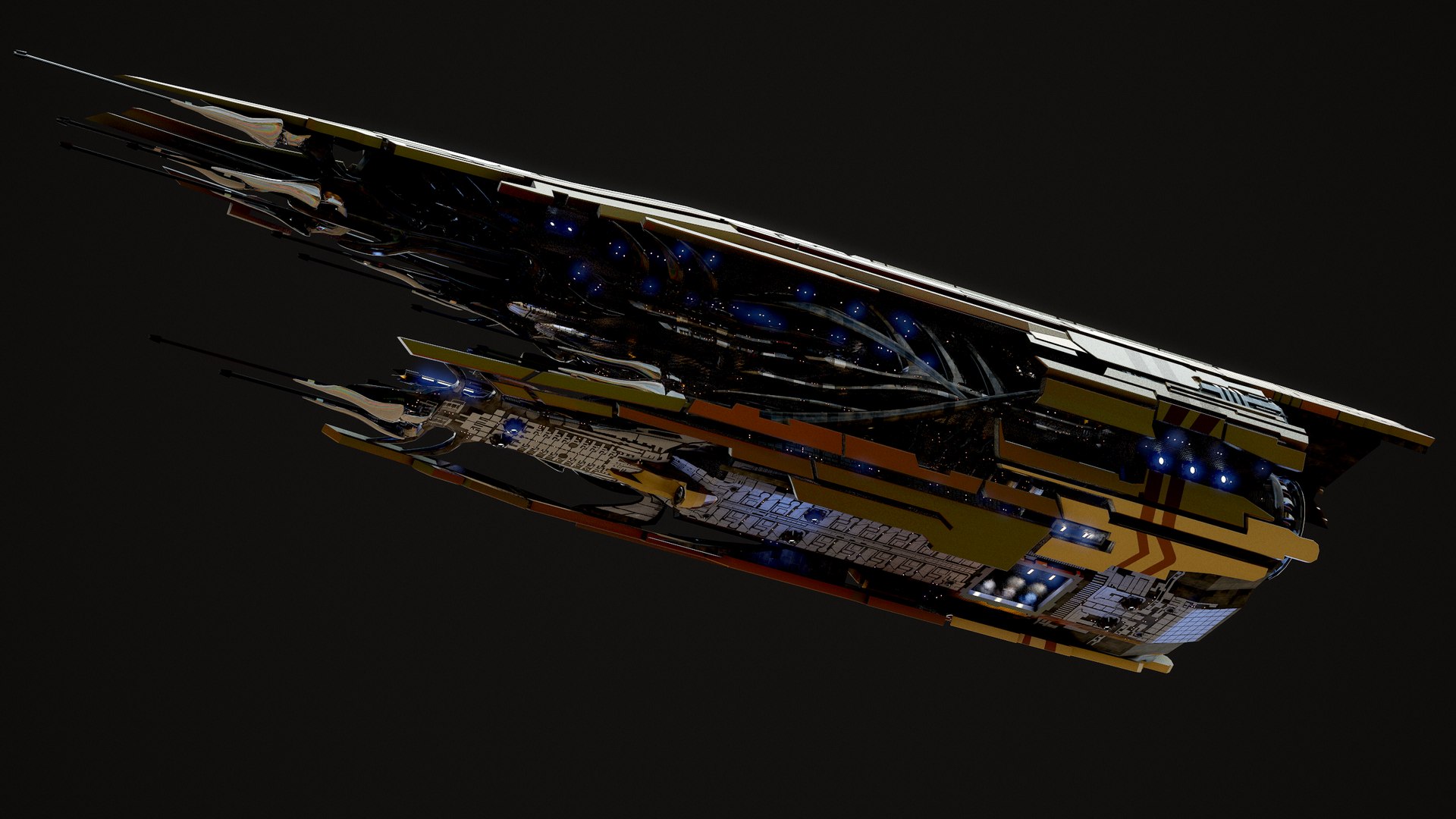 Capital Spaceship Sci-fi Model - TurboSquid 1659191