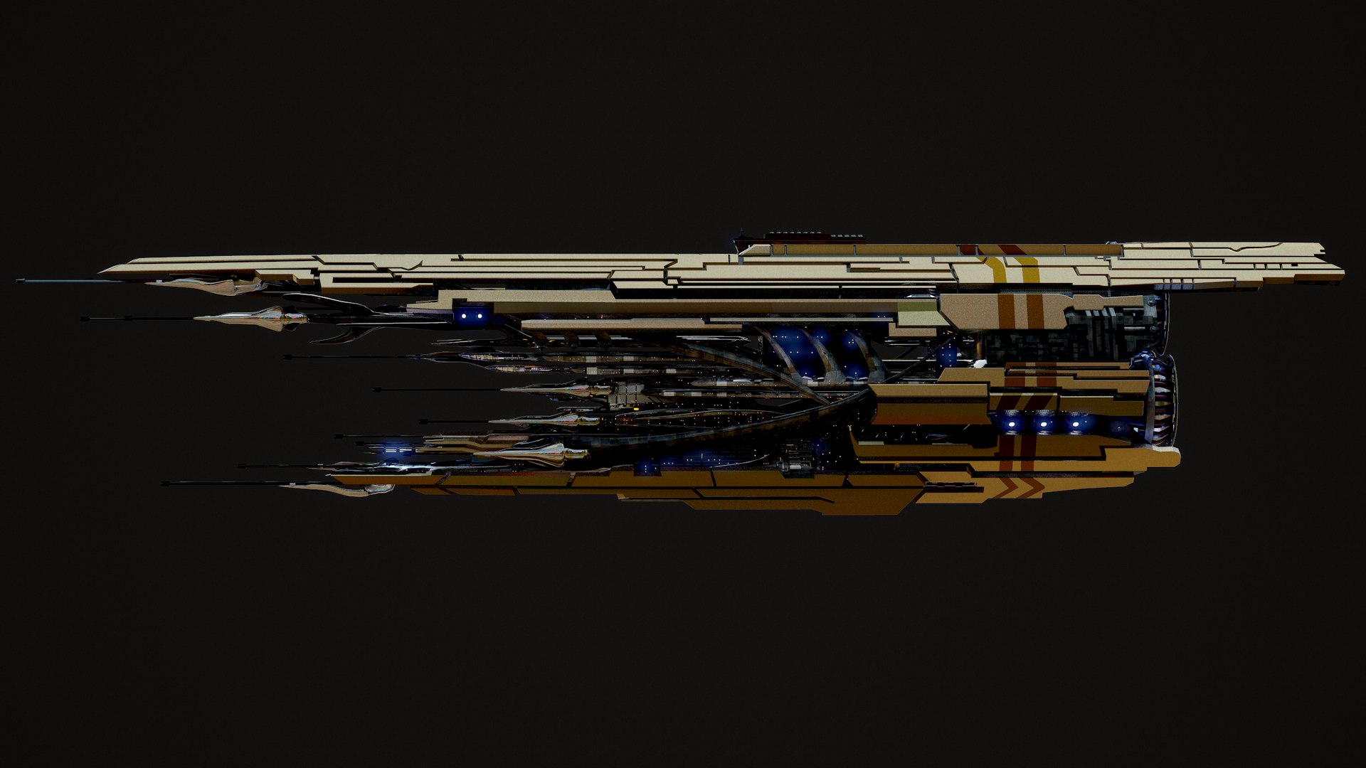 Capital Spaceship Sci-fi Model - TurboSquid 1659191