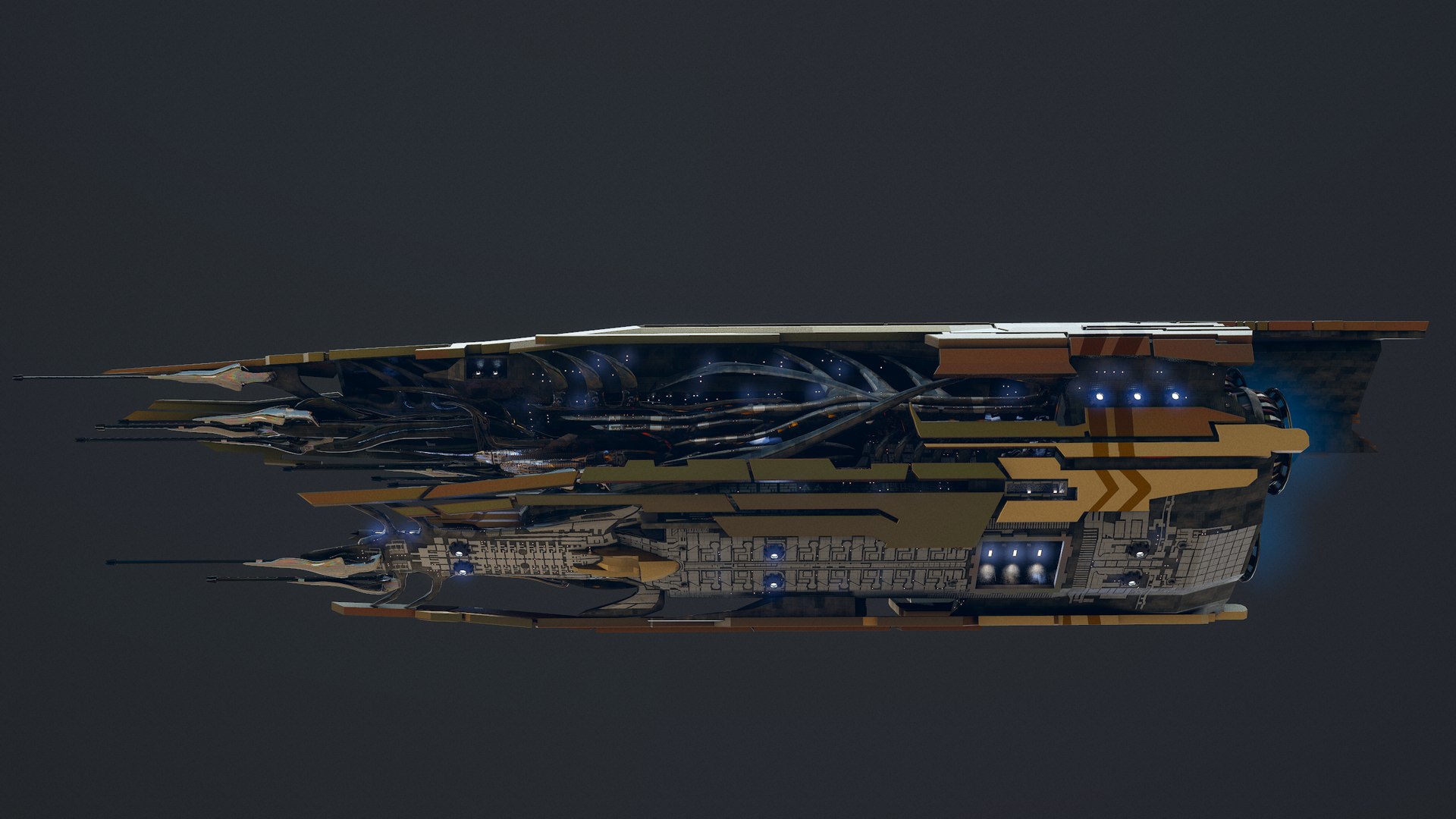 Capital Spaceship Sci-fi Model - TurboSquid 1659191