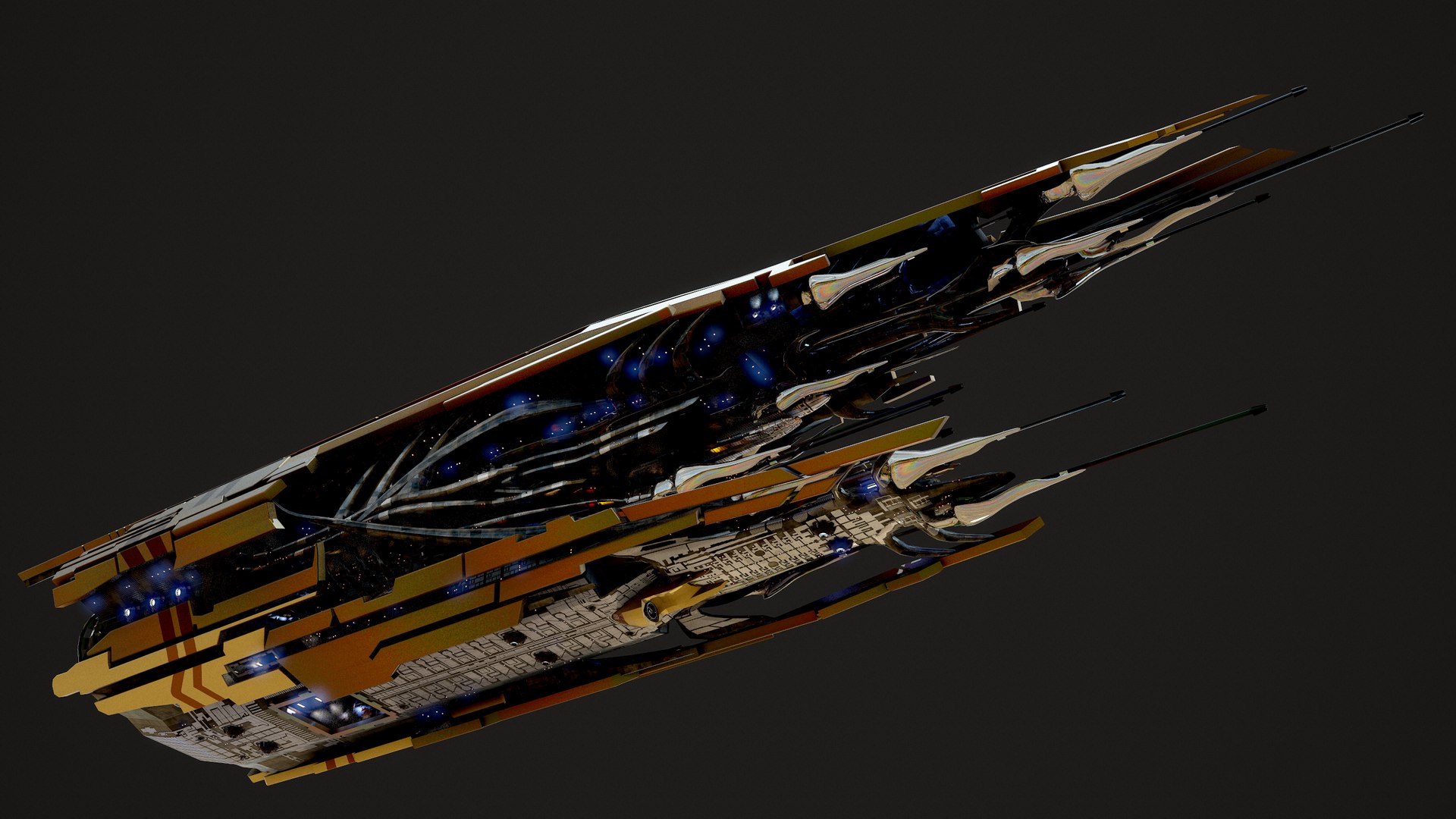 Capital Spaceship Sci-fi Model - TurboSquid 1659191