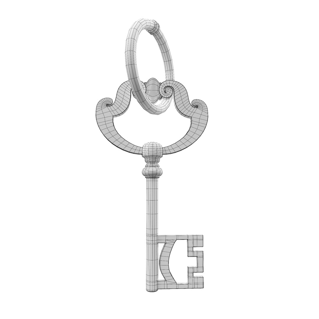 Antique Door Key 3D Model - TurboSquid 1976956