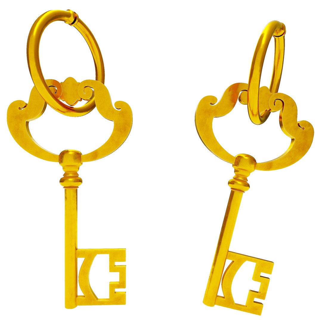 Antique Door Key 3D Model - TurboSquid 1976956